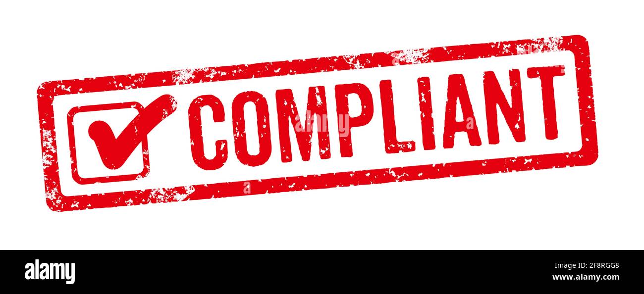 Red stamp on a white background - Complient Stock Photo - Alamy