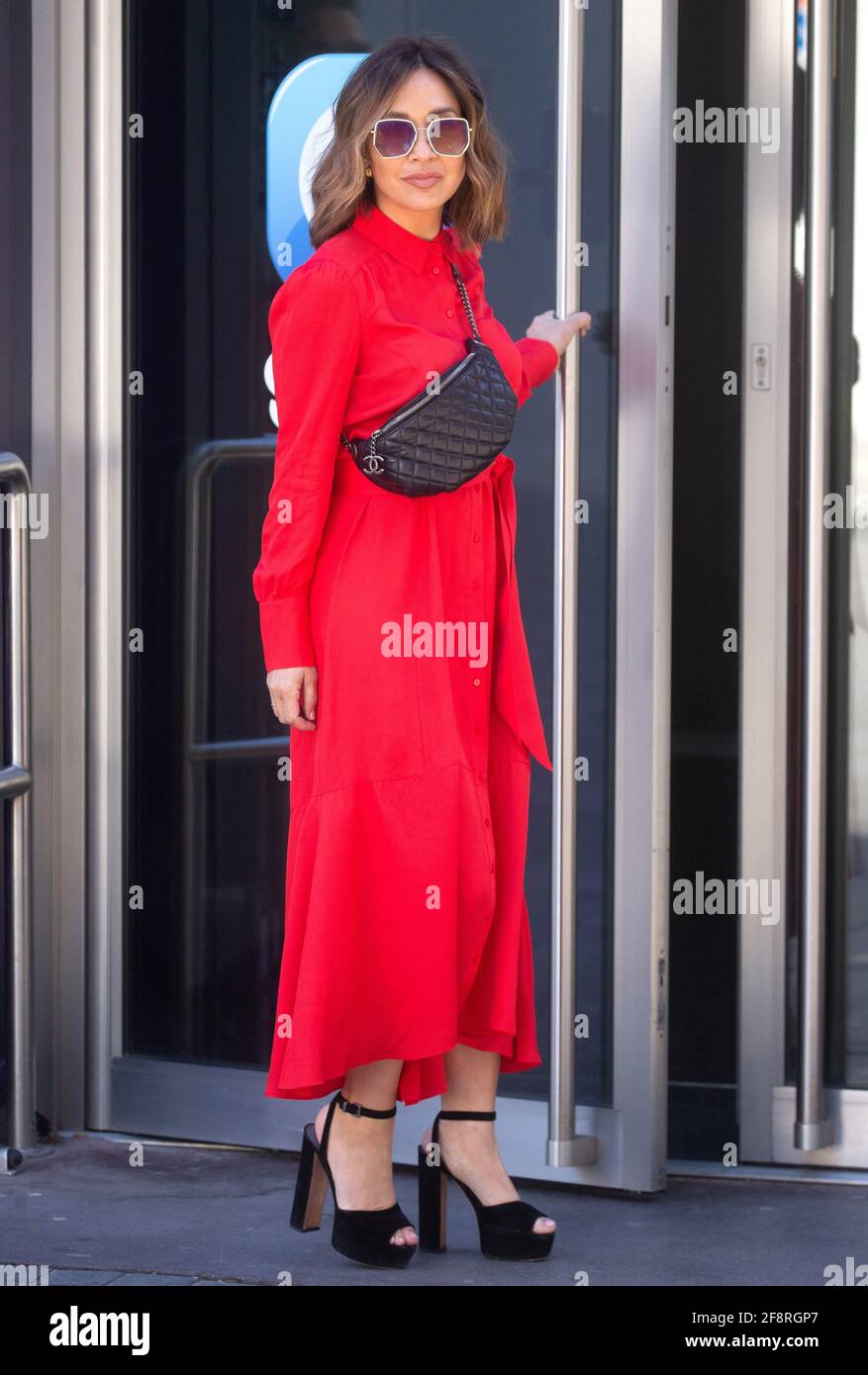 London, UK. 15th Apr, 2021. Singer and presenter, Myleene Klaas ...