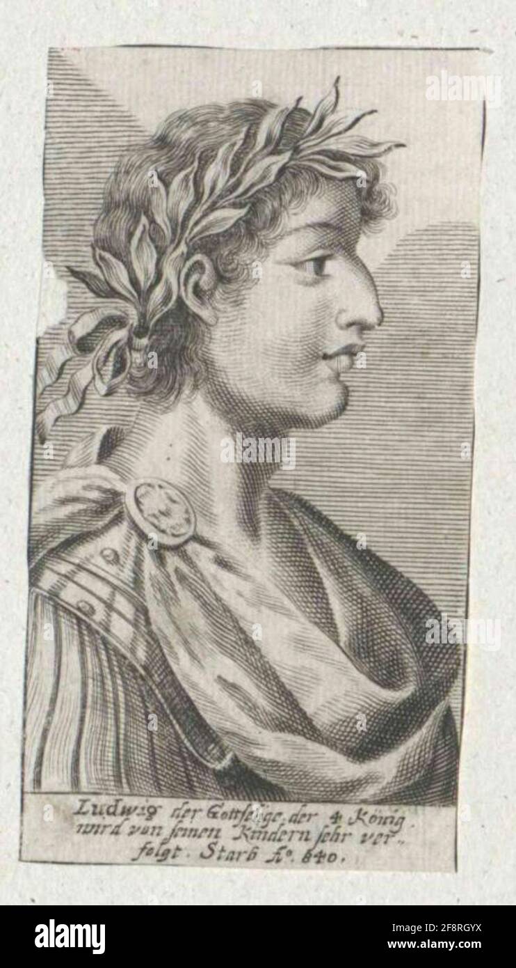 Ludwig I, the religious, Roman emperor Stock Photo - Alamy