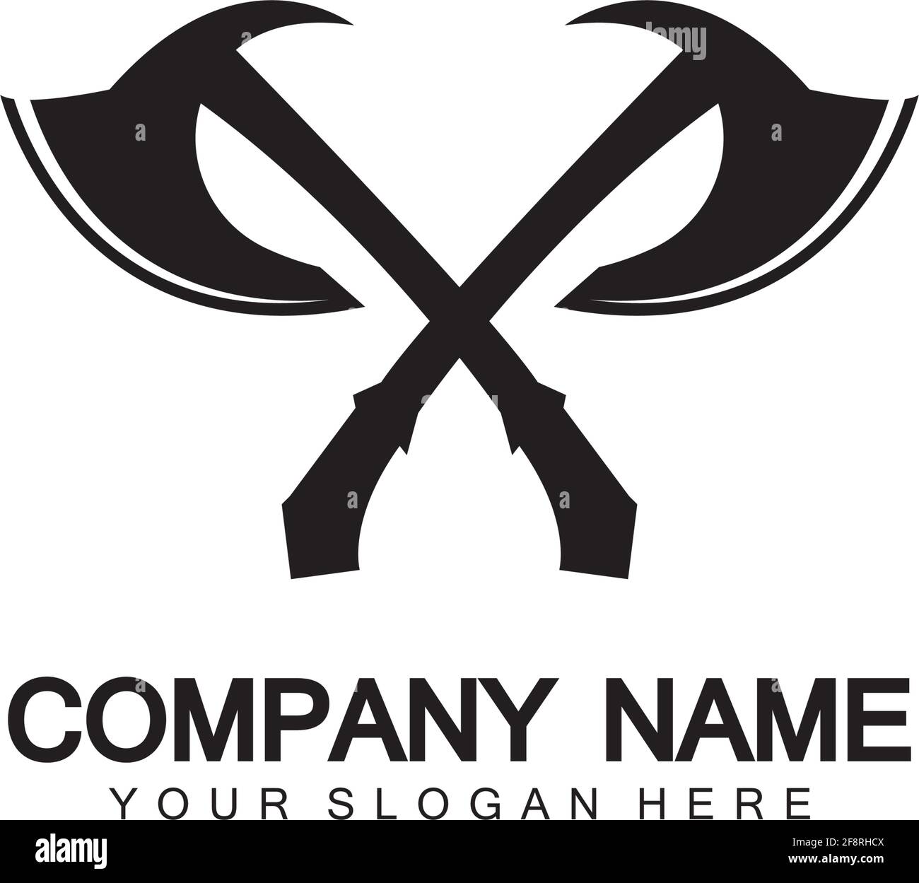 War axe logo. War axe executioner axe viking battle axe in vector Stock ...