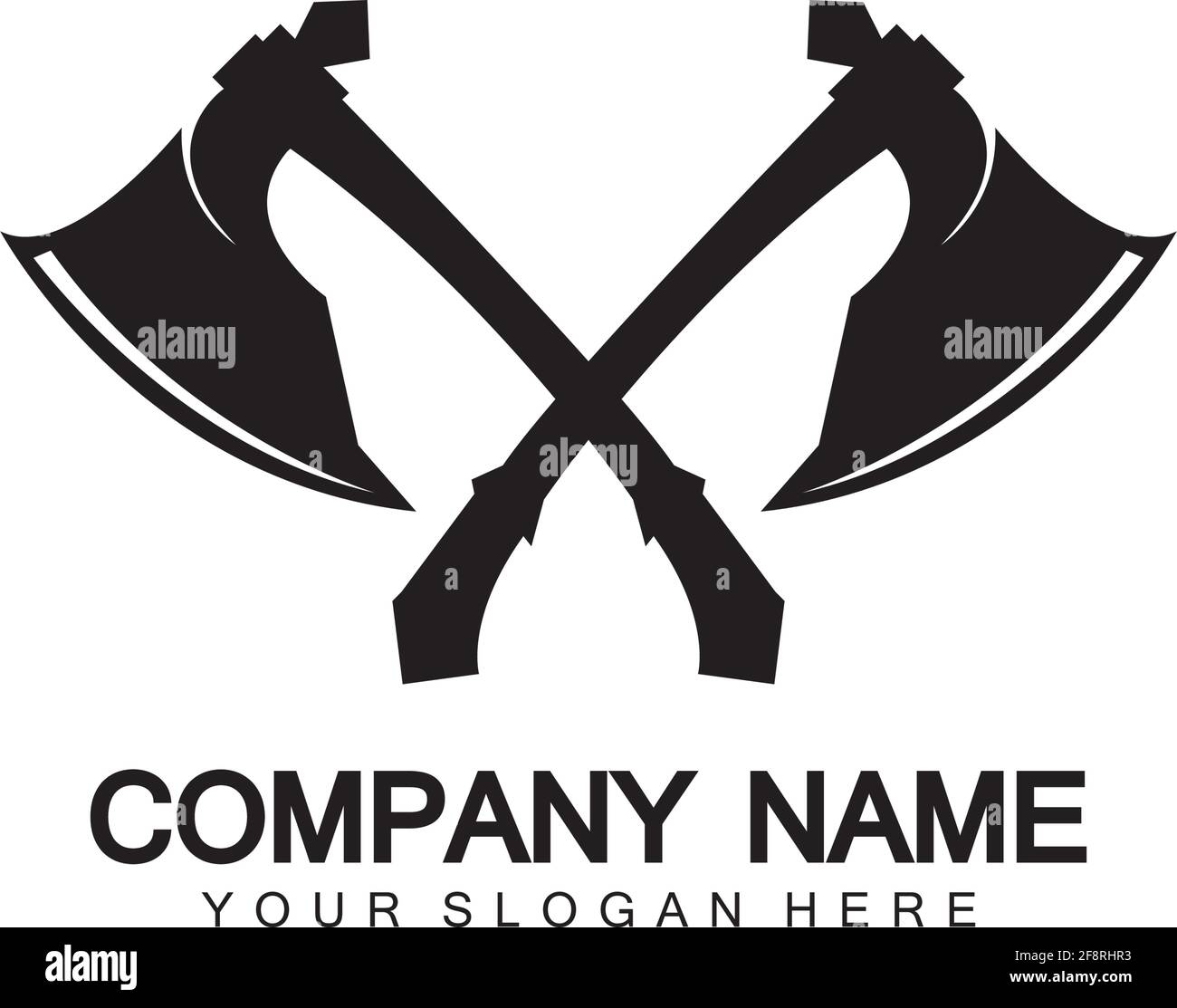 War axe logo. War axe executioner axe viking battle axe in vector Stock ...