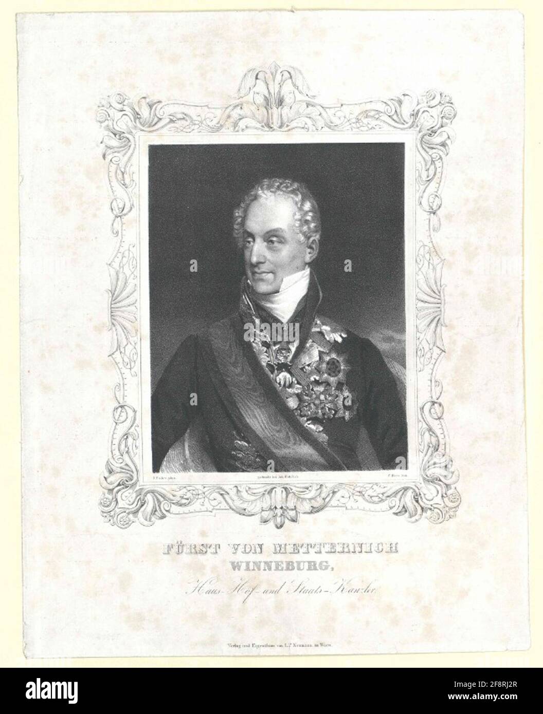 Metternich Winceburg, Klemens Wenzel Lothar Prince of Lithograph of ...