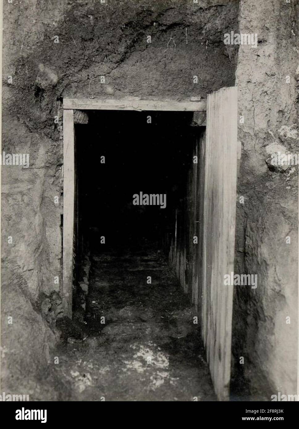 Entrance of a mine launcher in the castle trench at the infantry ...