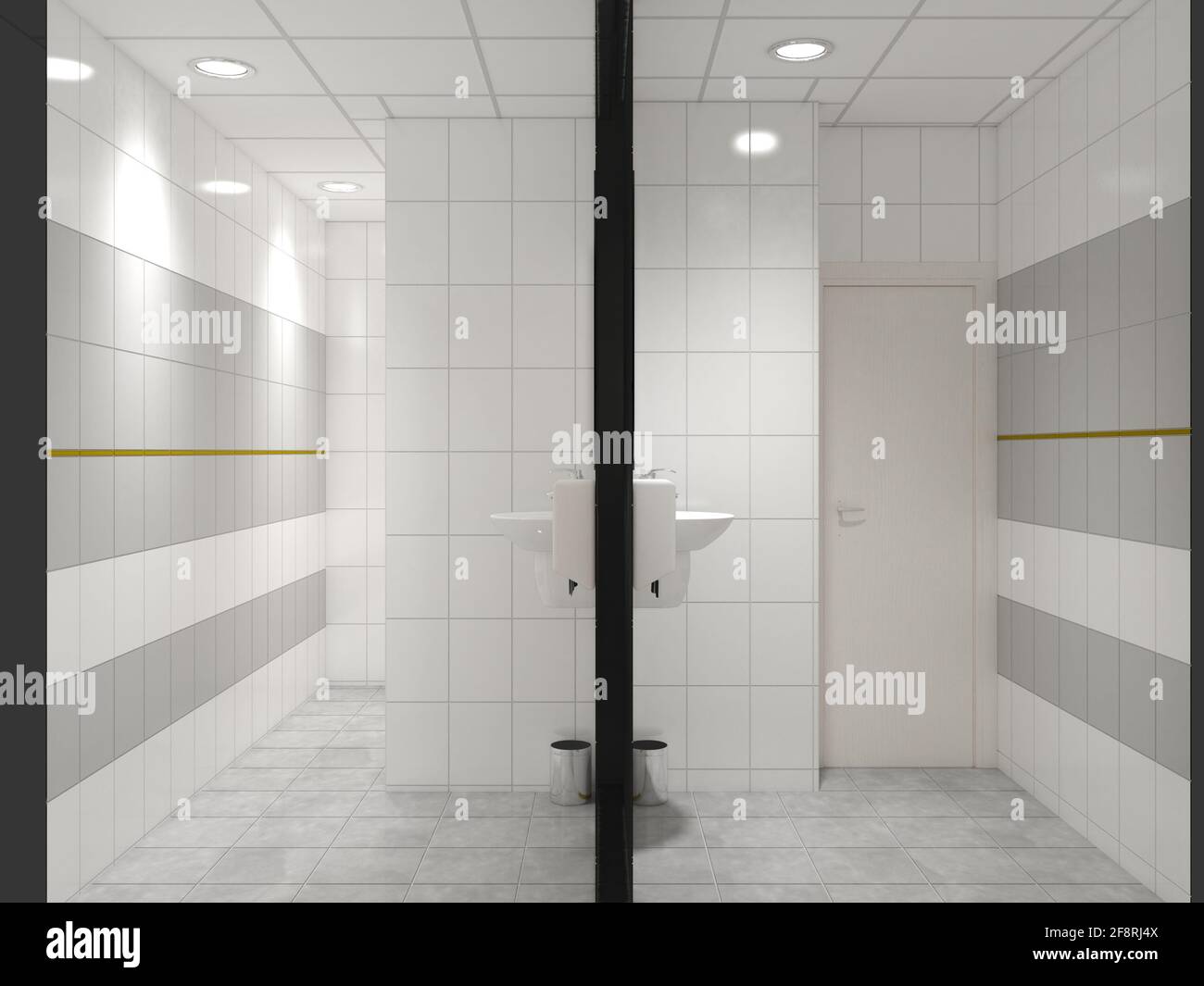 restroom, interior visualization, 3D illustration Stock Photo - Alamy