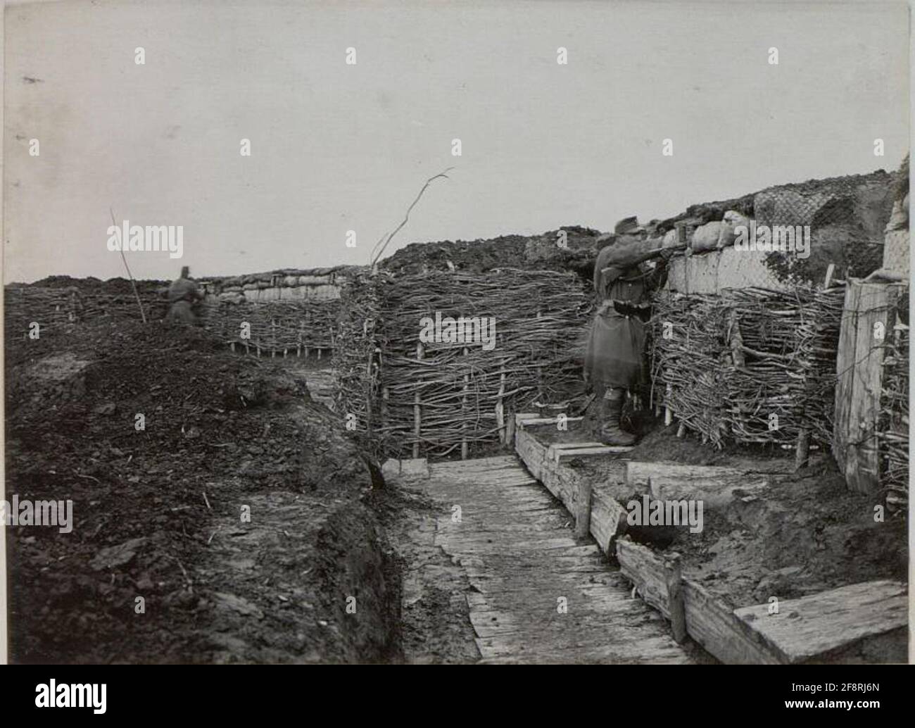 Trenches at the field hunter battalion 17 Stock Photo - Alamy