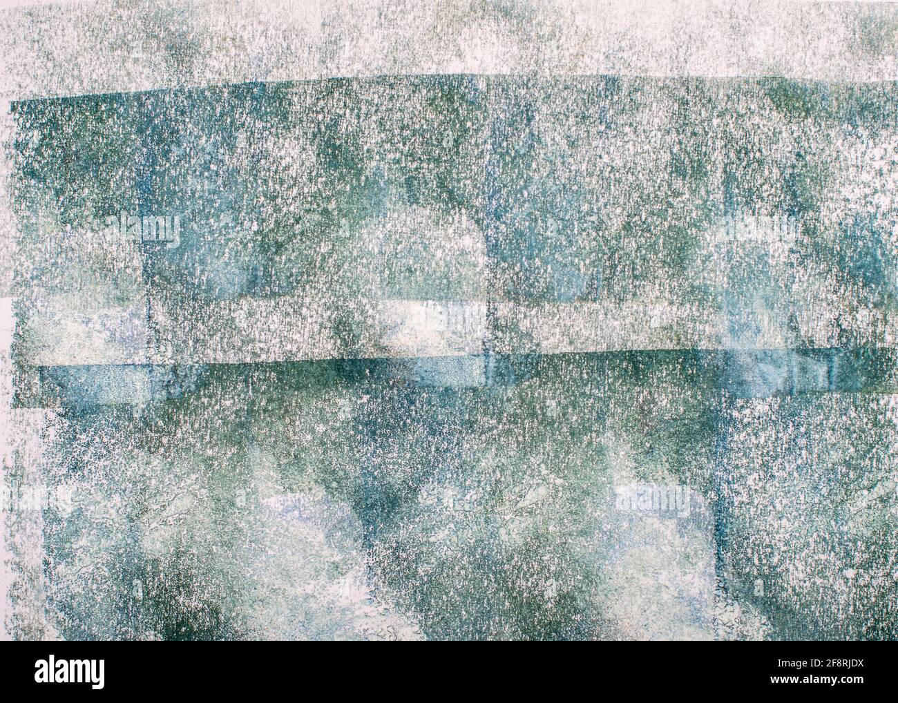 Abstract turquoise background. Acrylic Monotype template. Paper texture ...