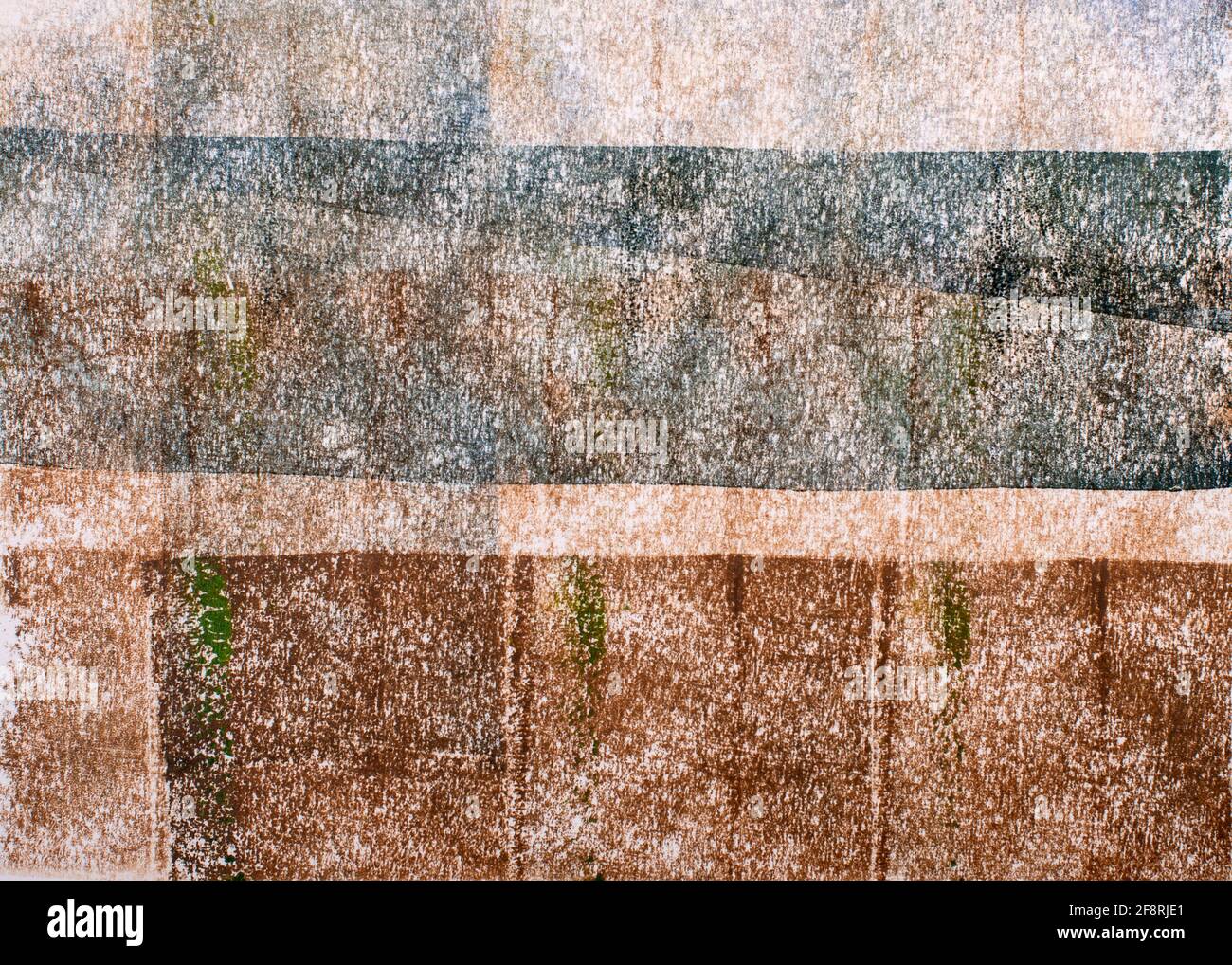 Abstract brown and green background. Acrylic Monotype template. Paper ...