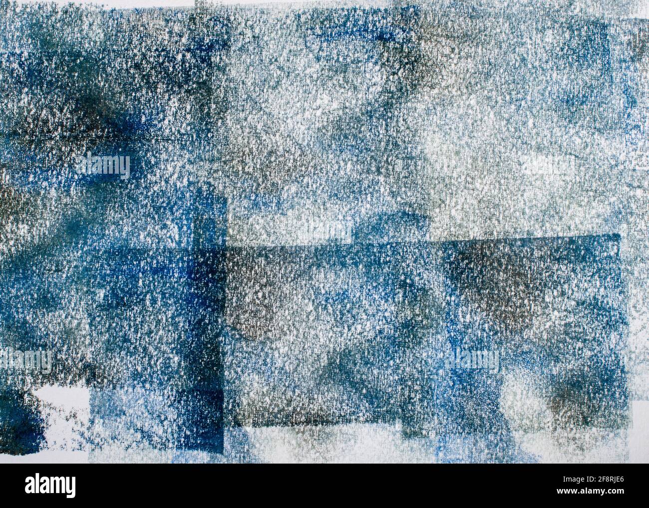 Abstract blue background. Acrylic Monotype template. Paper texture ...