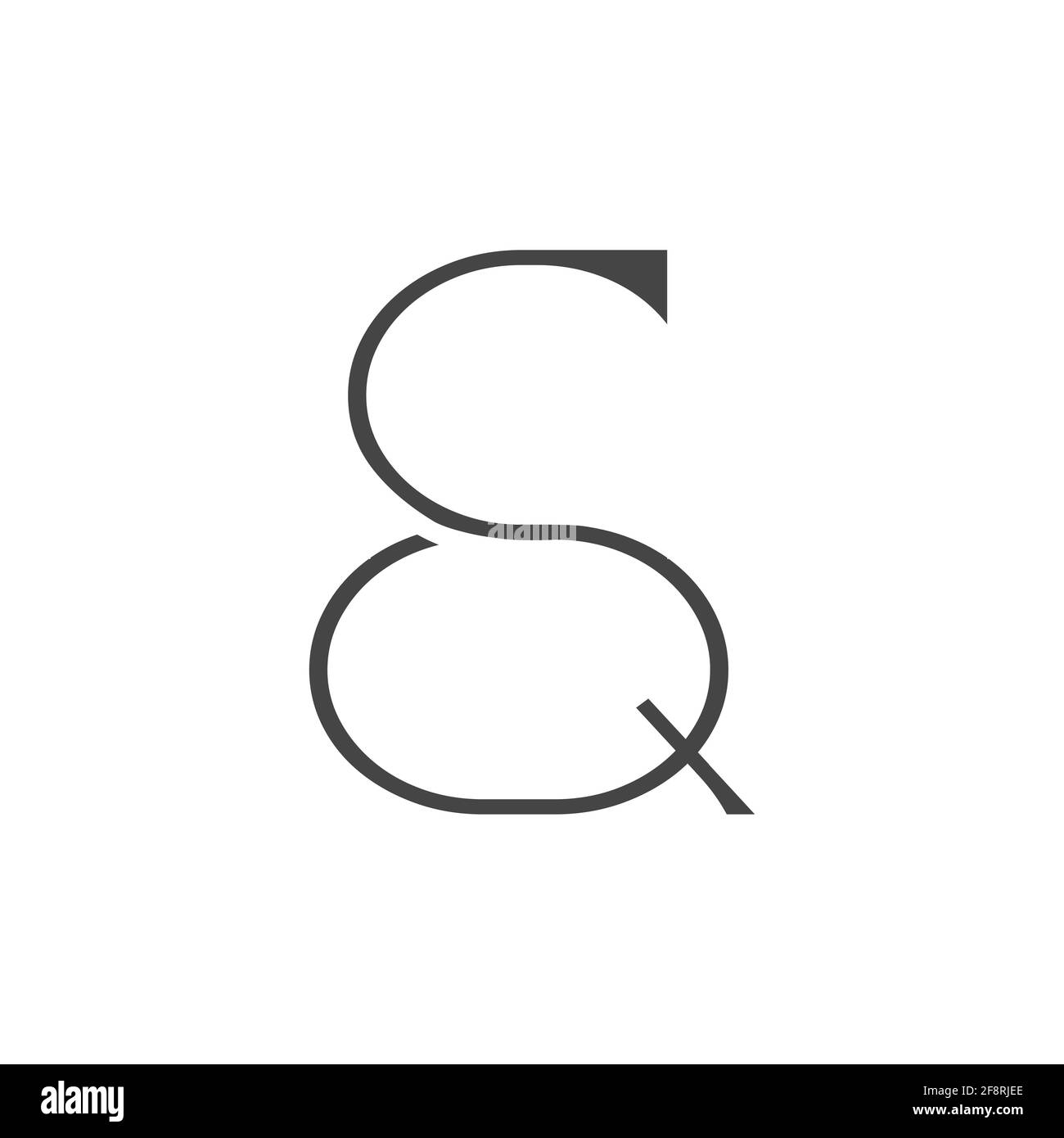 Initial qs letter logo vector template design. Linked letter sq logo ...