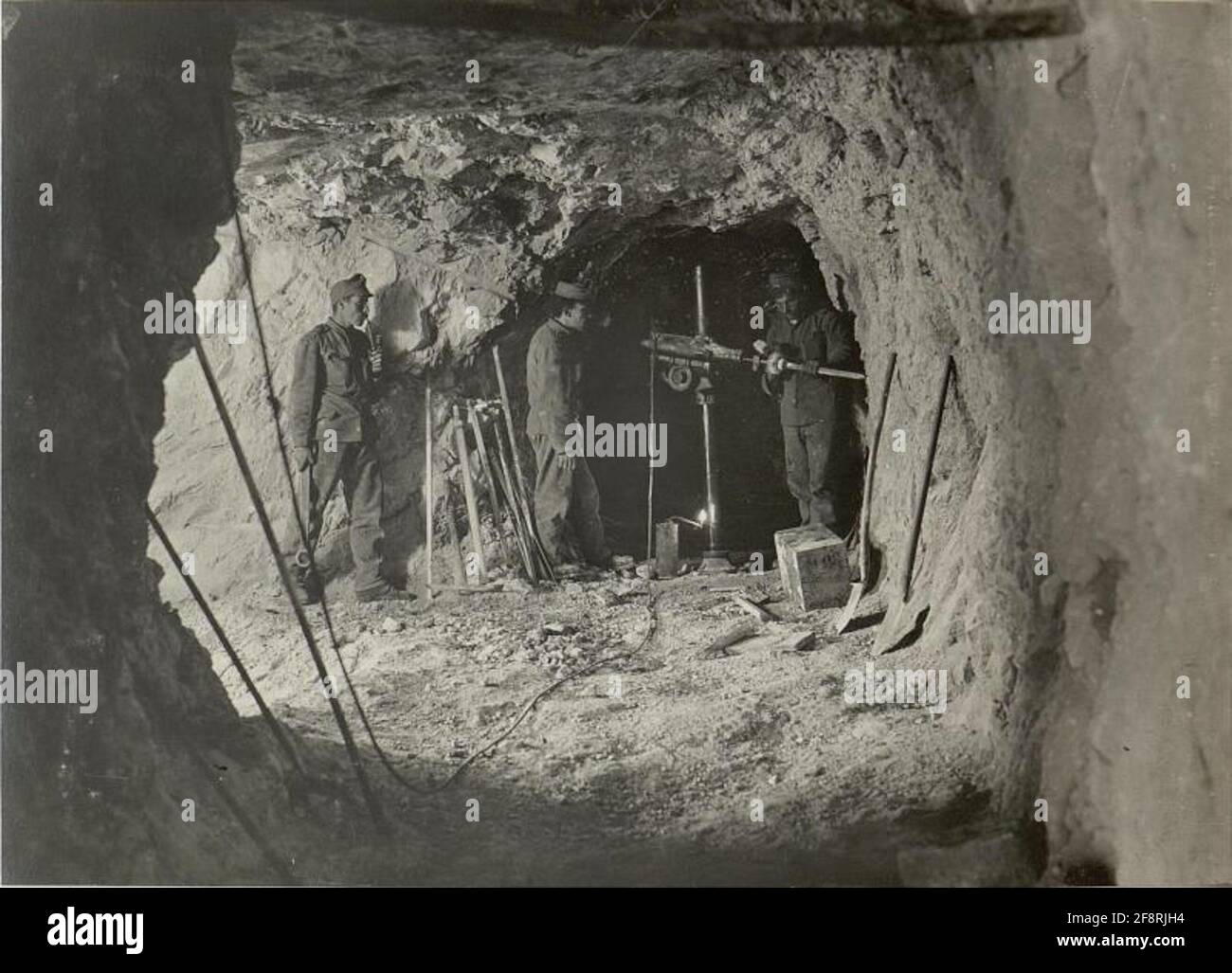Cavern construction on the calf back. Recorded on July 24, 1916 Stock ...