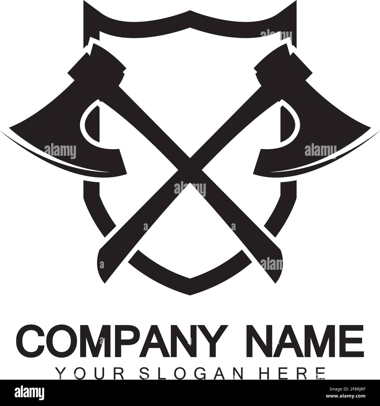 War axe logo. War axe executioner axe viking battle axe in vector Stock ...