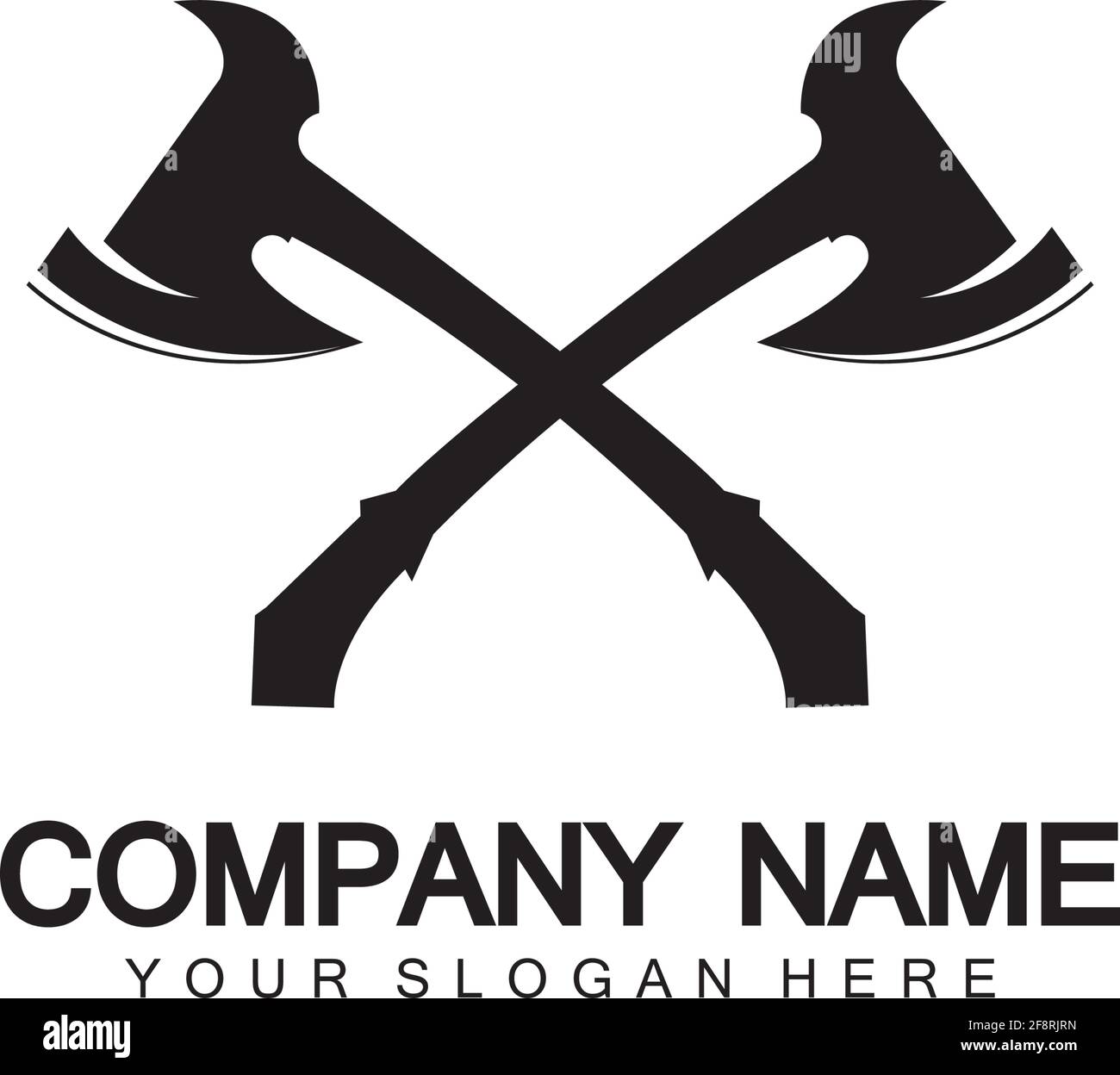 War axe logo. War axe executioner axe viking battle axe in vector Stock ...