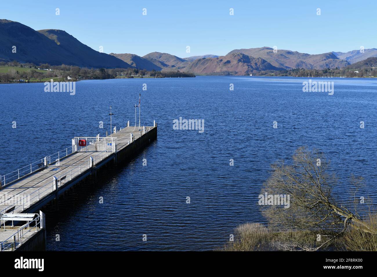 Pooley Bridge landing stage, Ullswater, English Lake District Stock ...