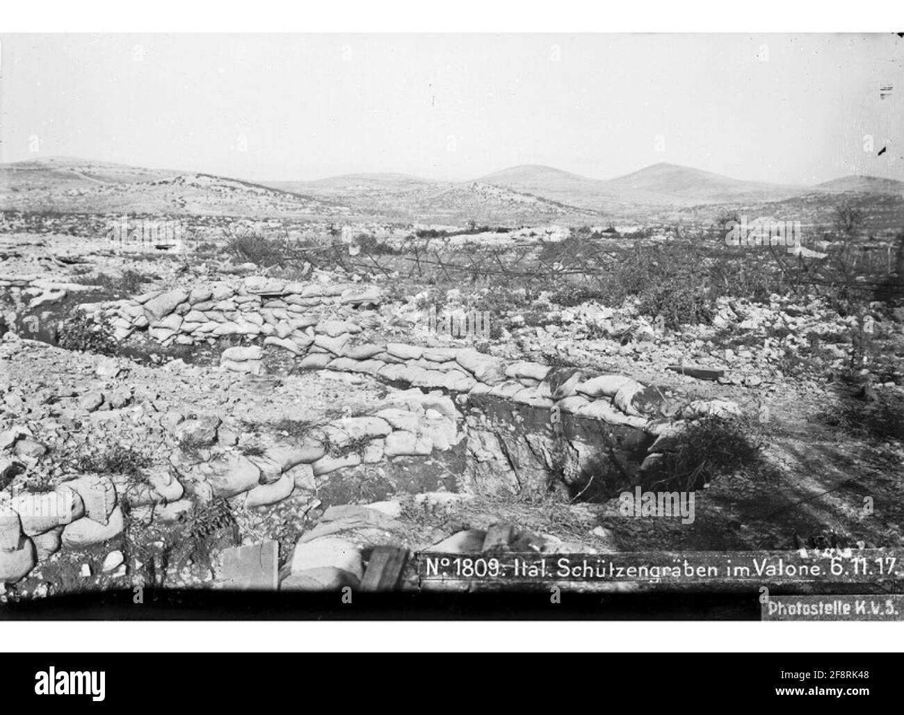 Italian trenches in Valone Stock Photo - Alamy