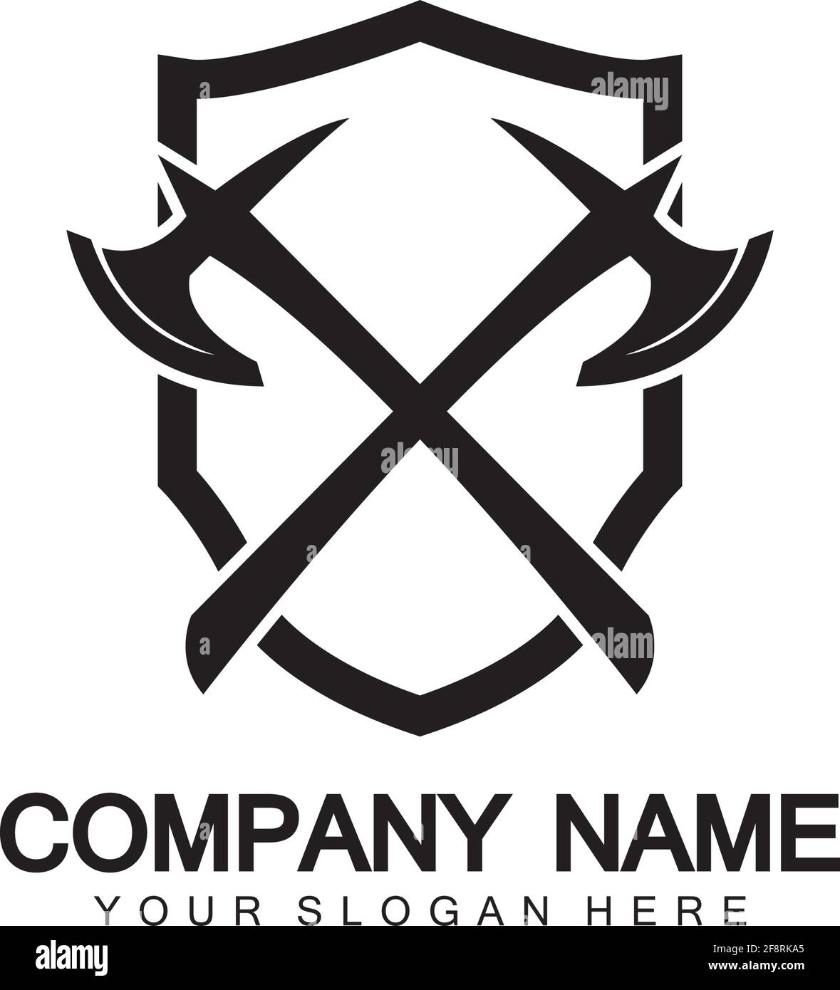 War axe logo. War axe executioner axe viking battle axe in vector Stock ...