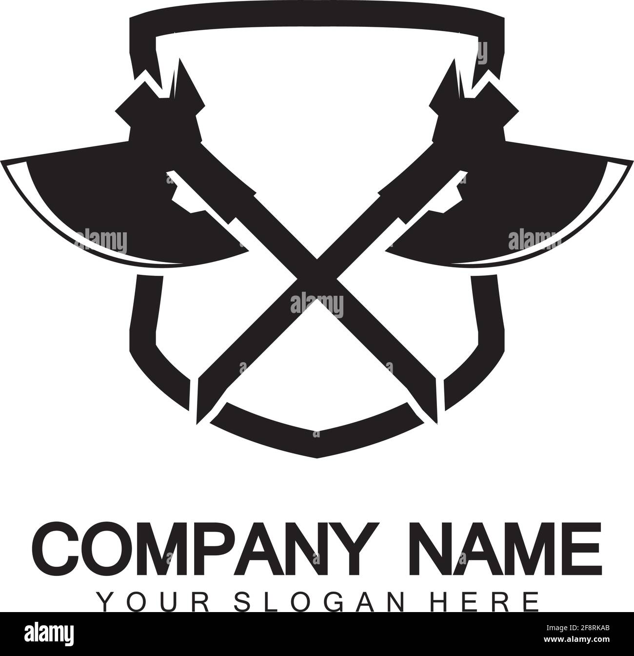 War axe logo. War axe executioner axe viking battle axe in vector Stock ...