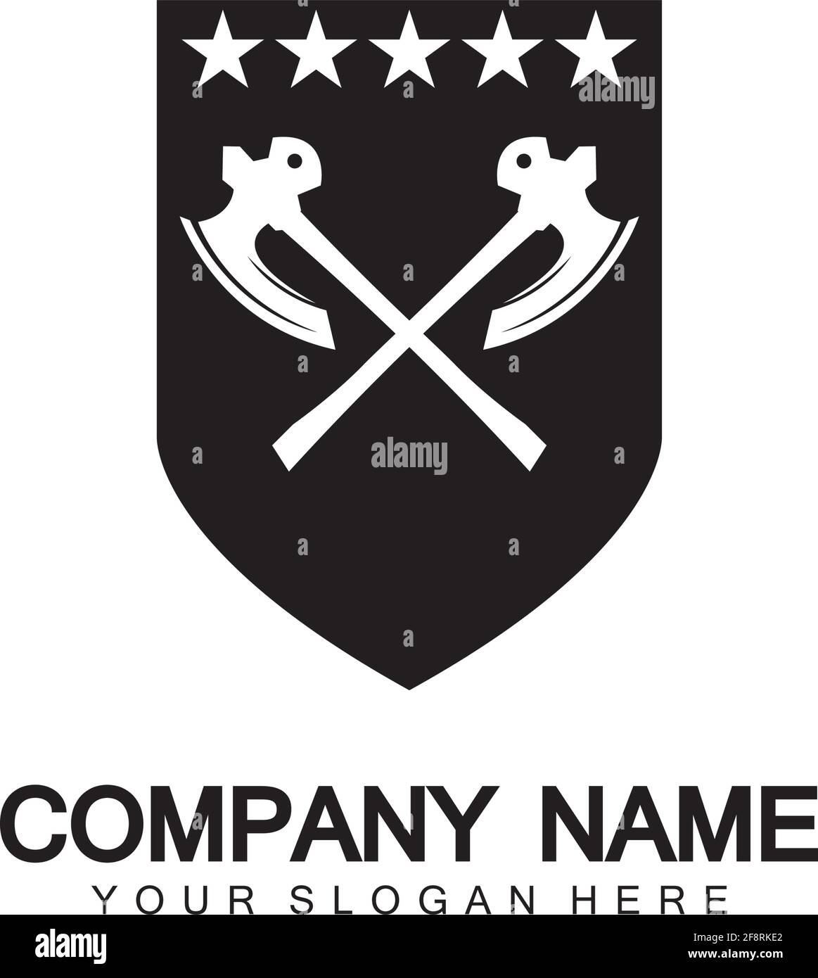 War axe logo. War axe executioner axe viking battle axe in vector Stock ...