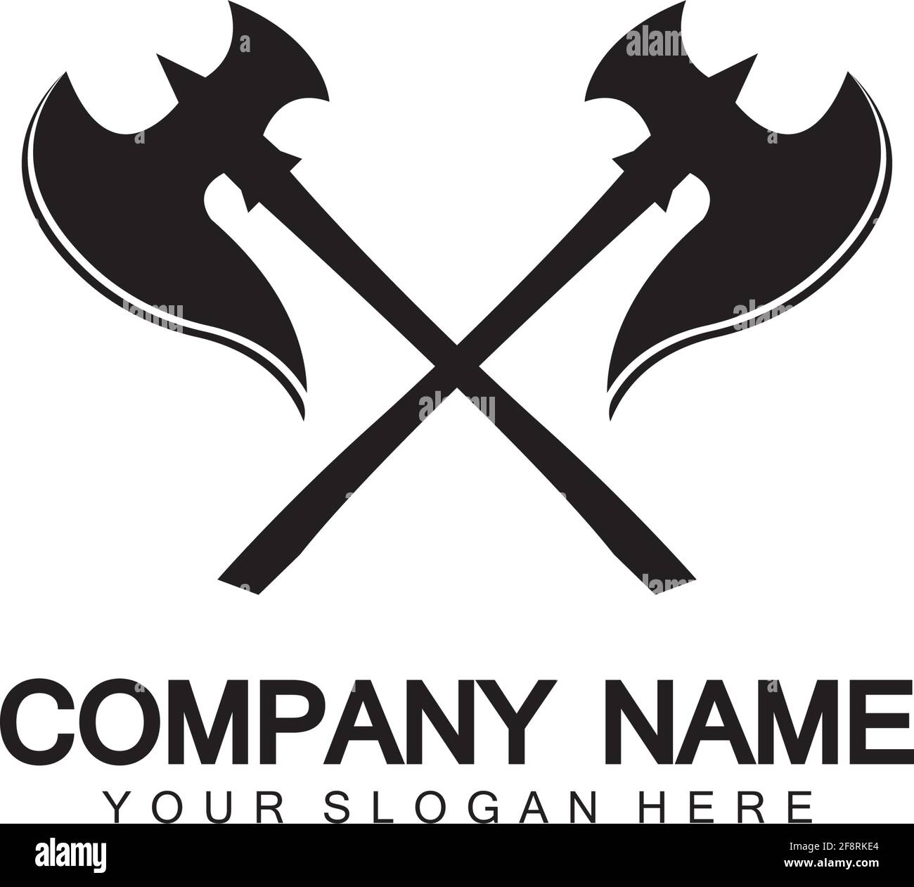 War axe logo. War axe executioner axe viking battle axe in vector Stock ...