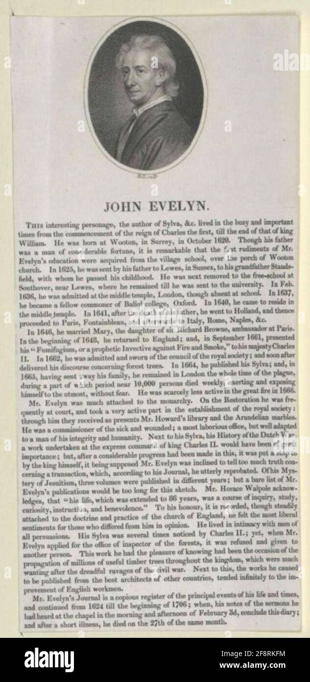 Evelyn, John Stock Photo - Alamy