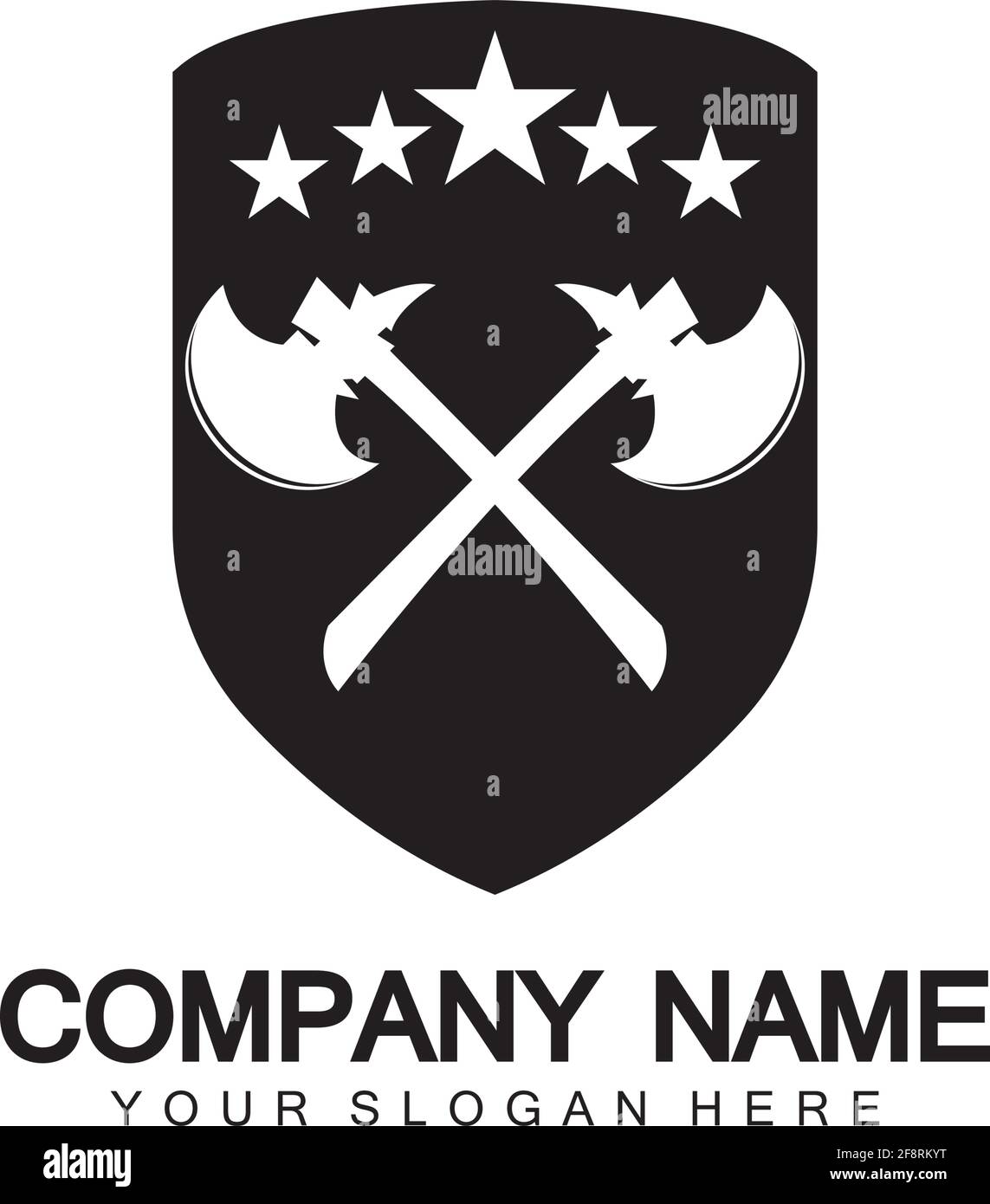 War axe logo. War axe executioner axe viking battle axe in vector Stock ...