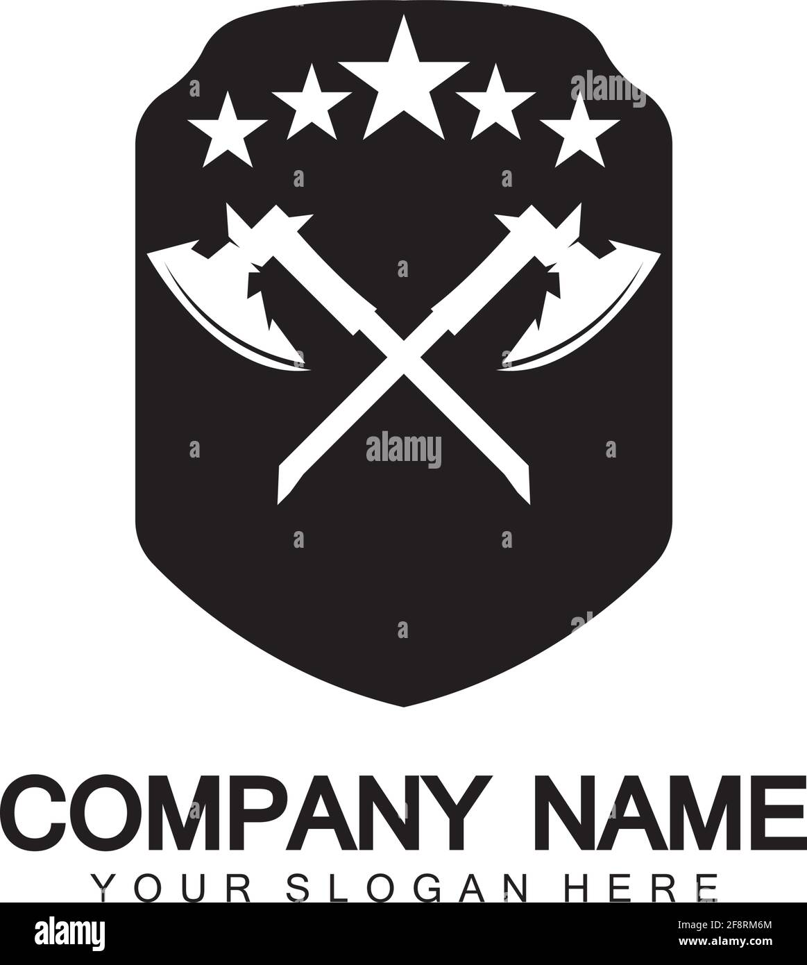 War axe logo. War axe executioner axe viking battle axe in vector Stock ...