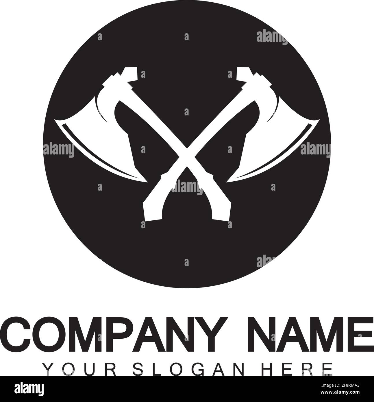 War axe logo. War axe executioner axe viking battle axe in vector Stock ...