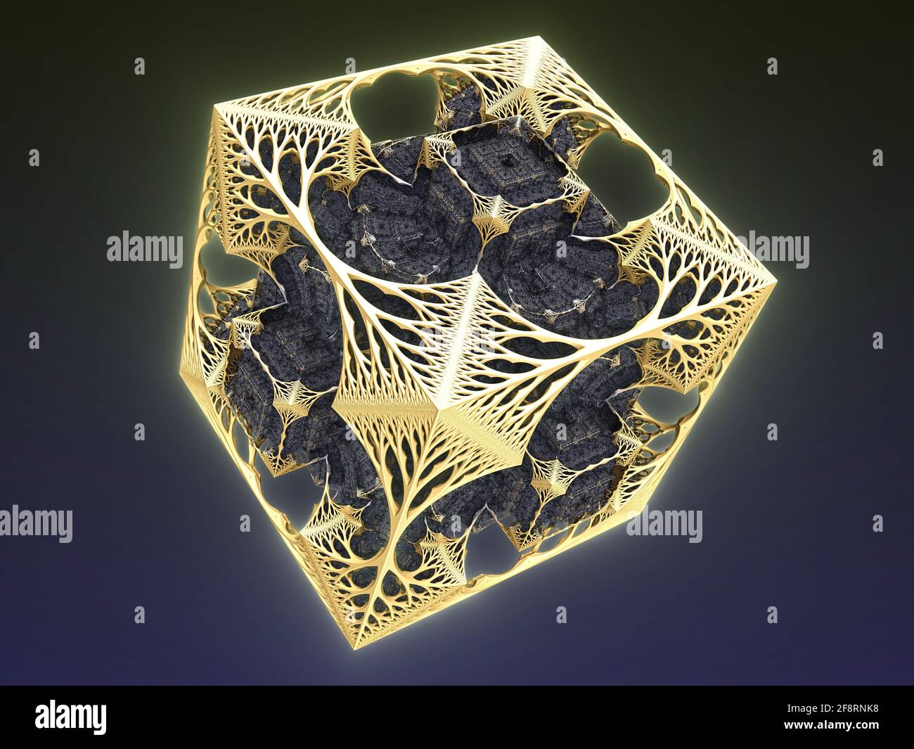 Picture of three-dimensional spaceship fractals in motion Stock Photo ...