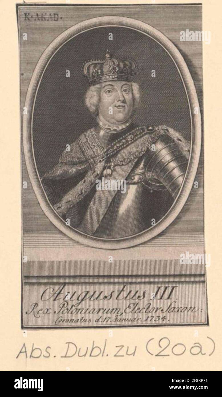 Friedrich August II, Elector of Saxony 1734/1850 Stock Photo - Alamy