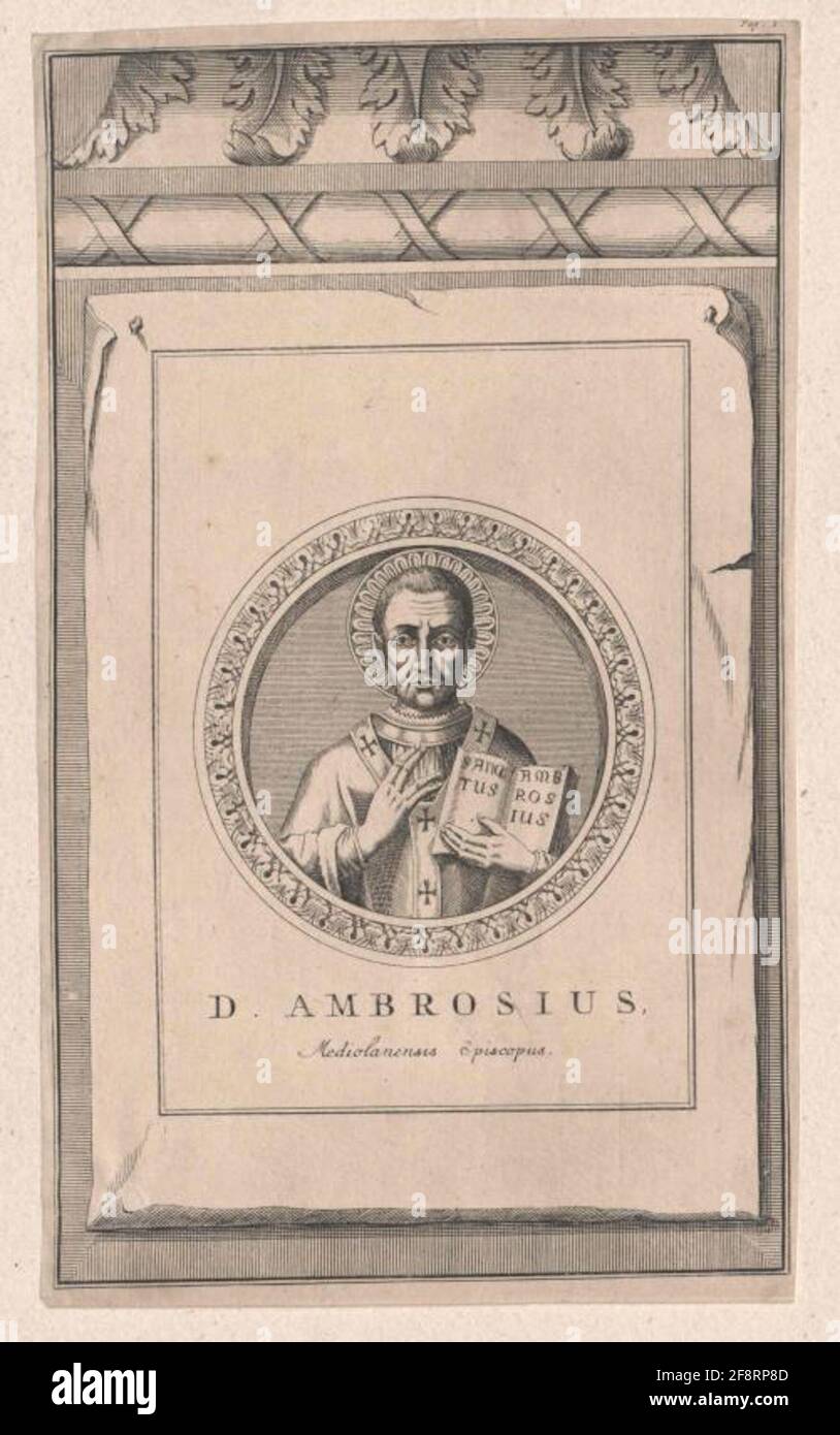 Ambrosius of Milan, saint Stock Photo - Alamy