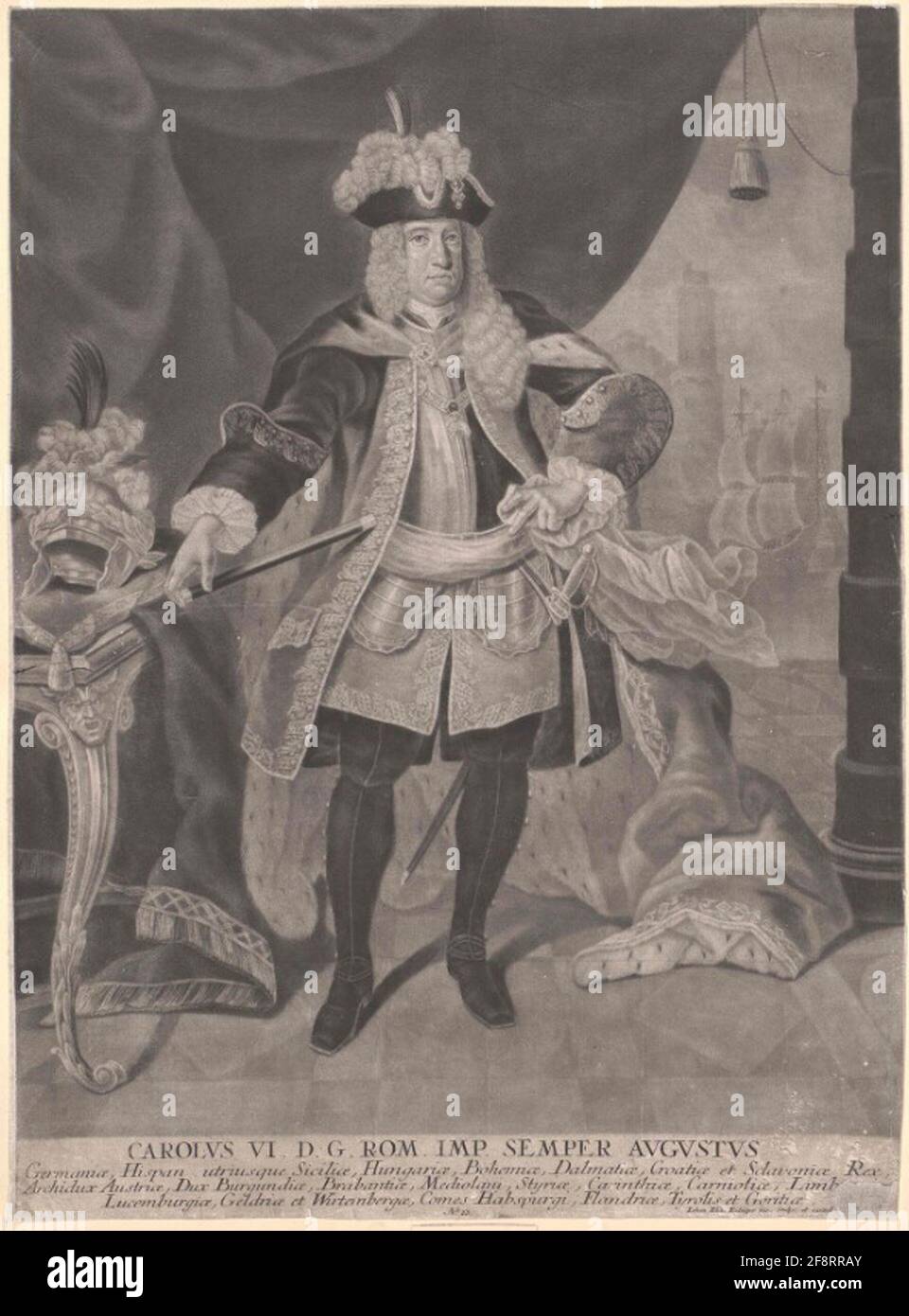 Karl Vi., Roman-German Emperor Stecher: Ridinger, Johann Elias Stock ...