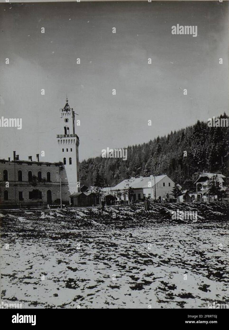 The town hall in Dorna Watra (Romania Stock Photo - Alamy