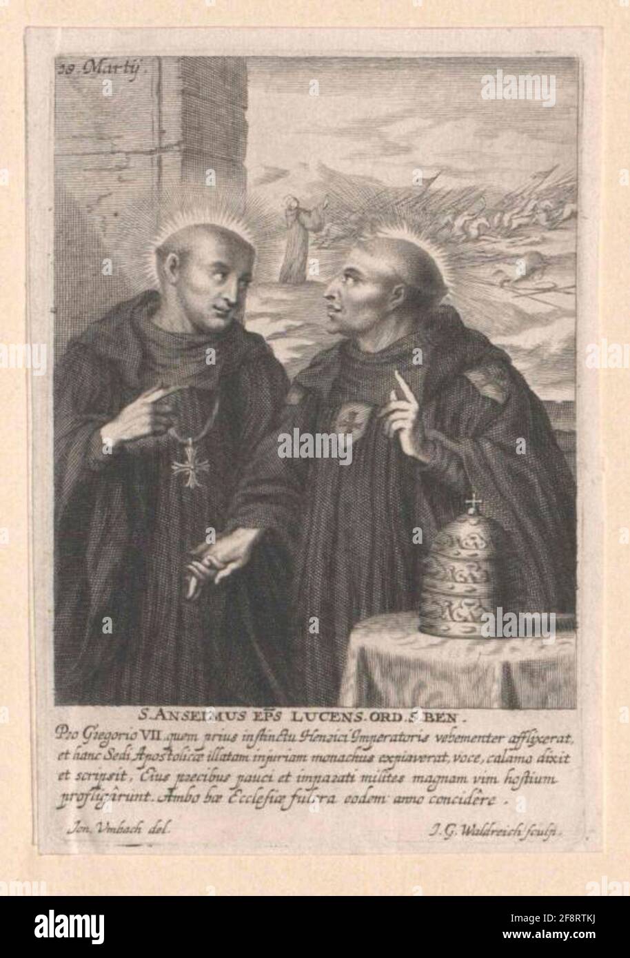 Anselm II of Lucca, saint Stock Photo - Alamy