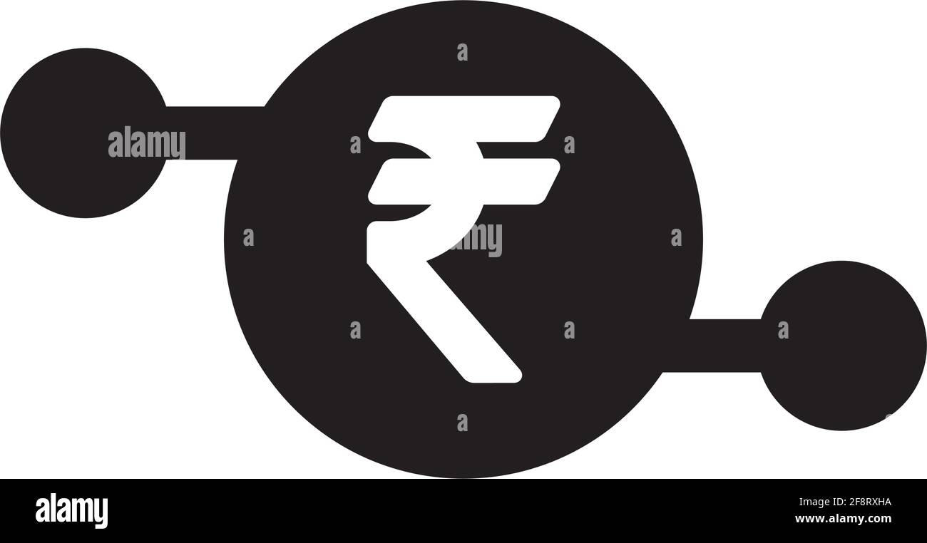 Digital rupee coin icon vector currency symbol and sign for digital ...
