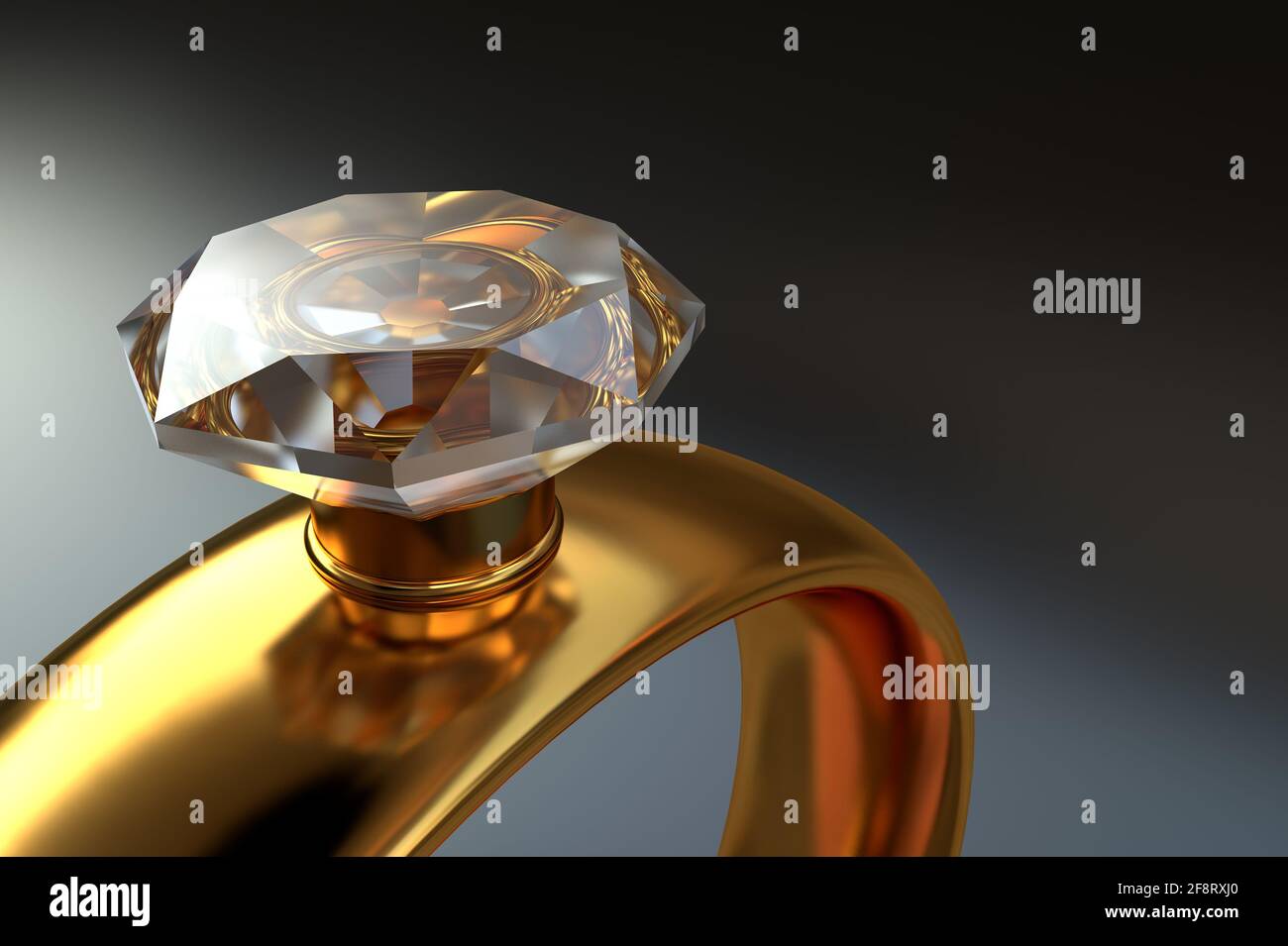 3d gold ring large hi-res stock photography and images - Alamy