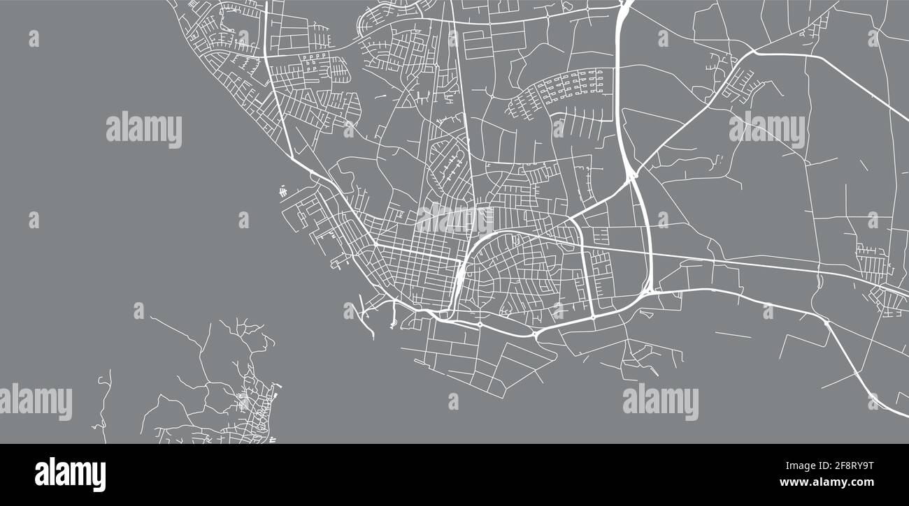Urban vector city map of Esbjerg, Denmark Stock Vector Image & Art - Alamy