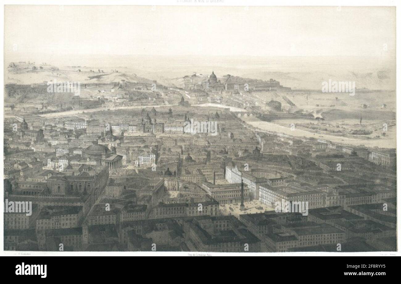 Rome. View taken above Place Column Stock Photo - Alamy