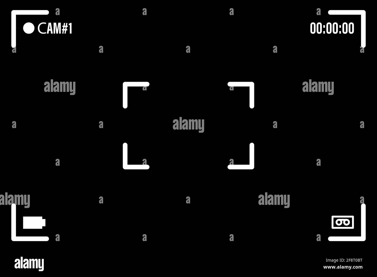 Camera focusing screen. Vector illustration. Camera screen for ...