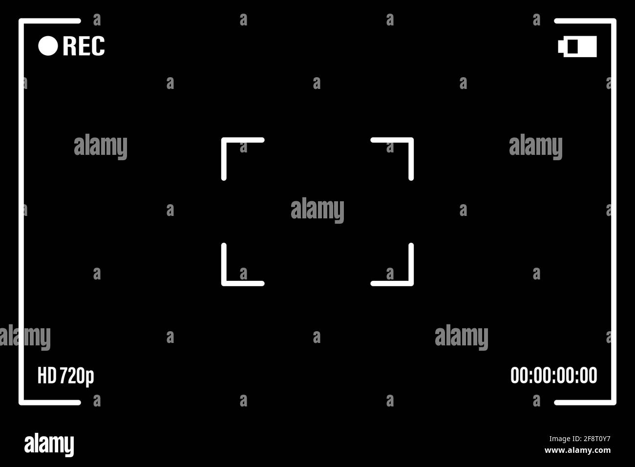 Camera focusing screen. Vector illustration. Camera screen for ...