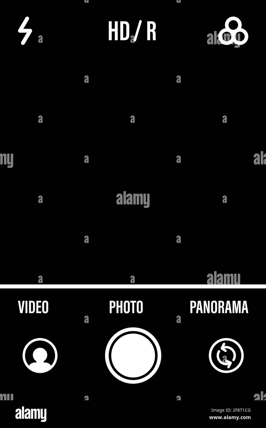Camera focusing screen. Vector illustration. Camera screen for ...