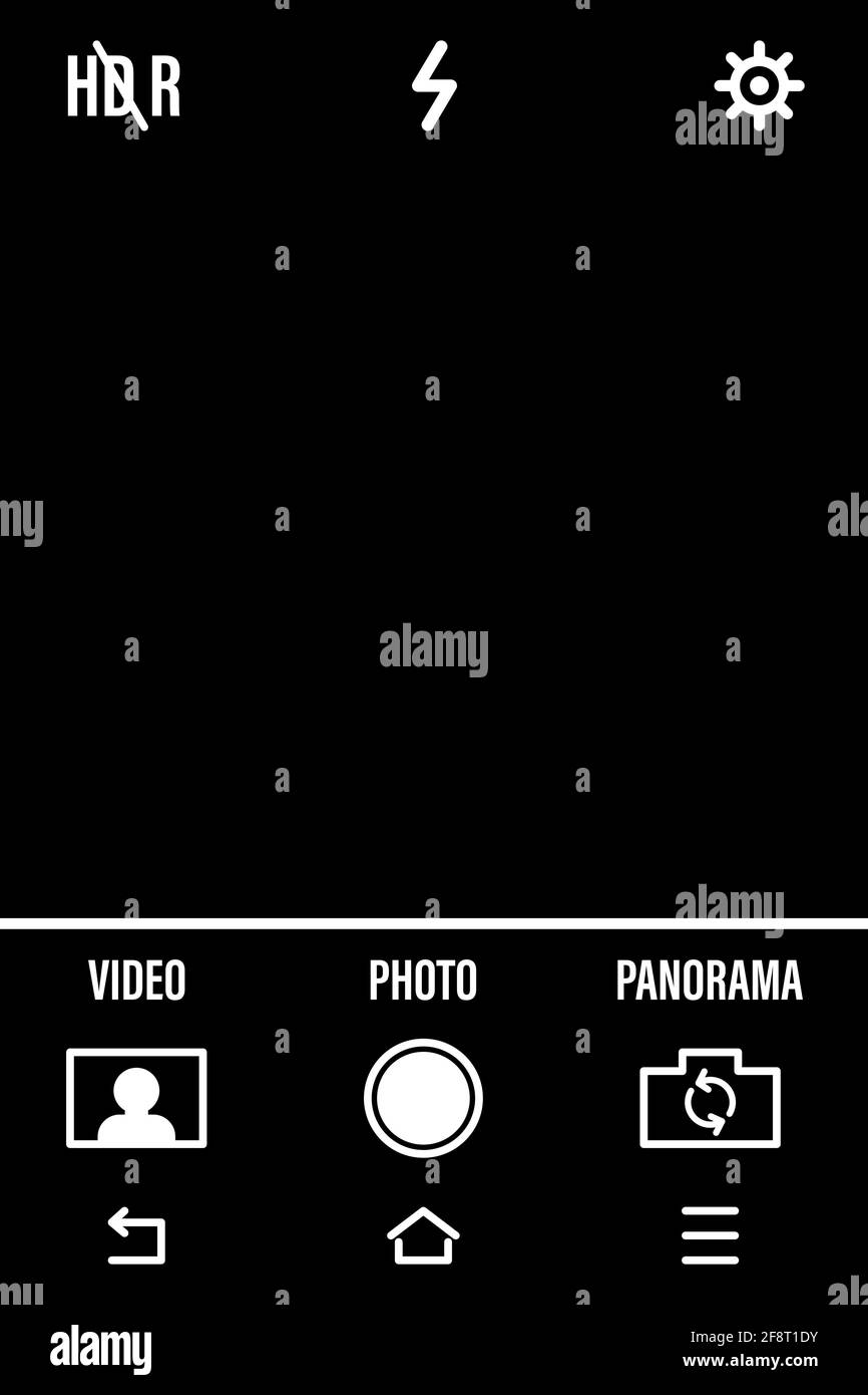 Camera focusing screen. Vector illustration. Camera screen for ...