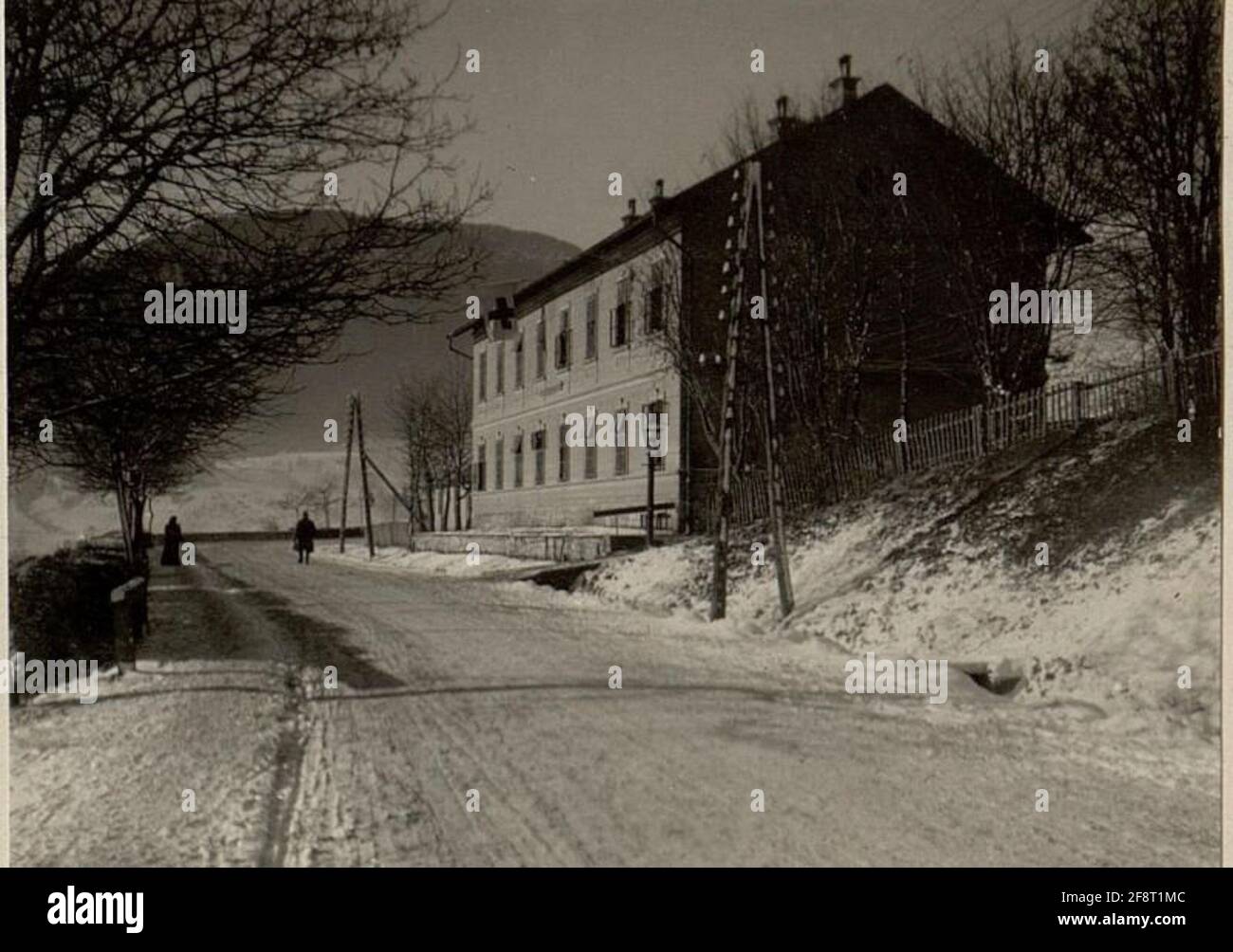 Division Sanitätanstalt Tarvis. Main building Stock Photo - Alamy