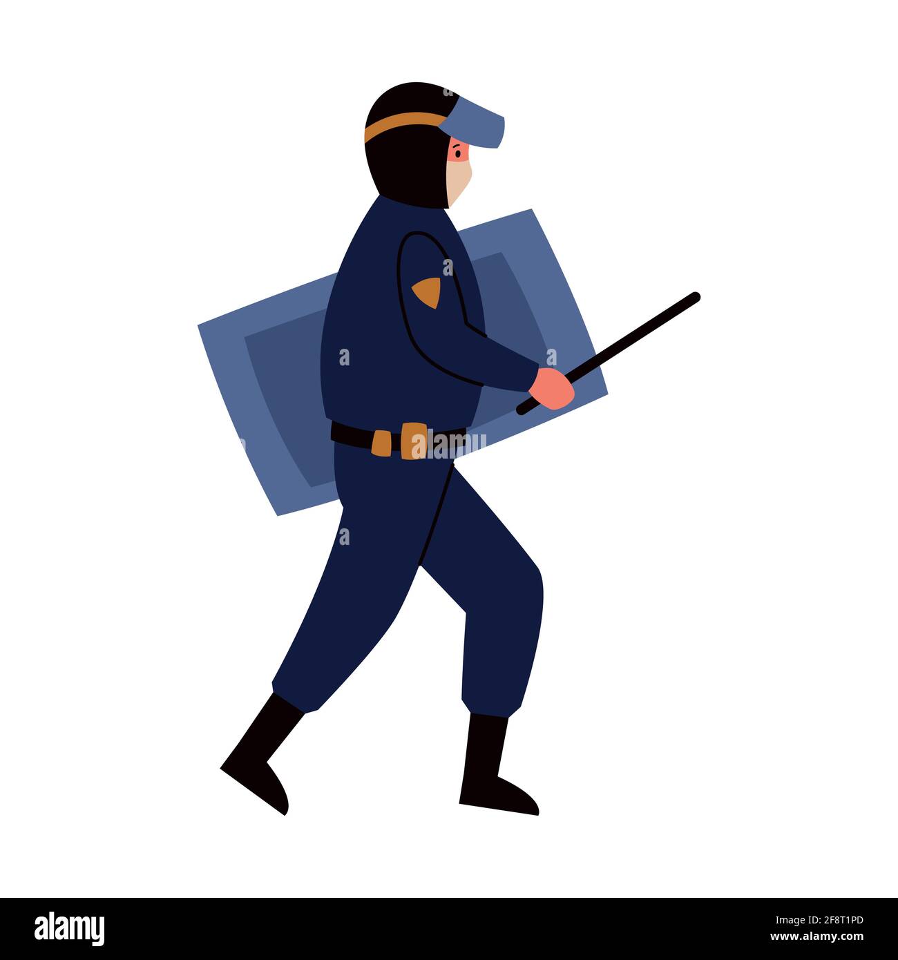 Policeman Running Cartoon