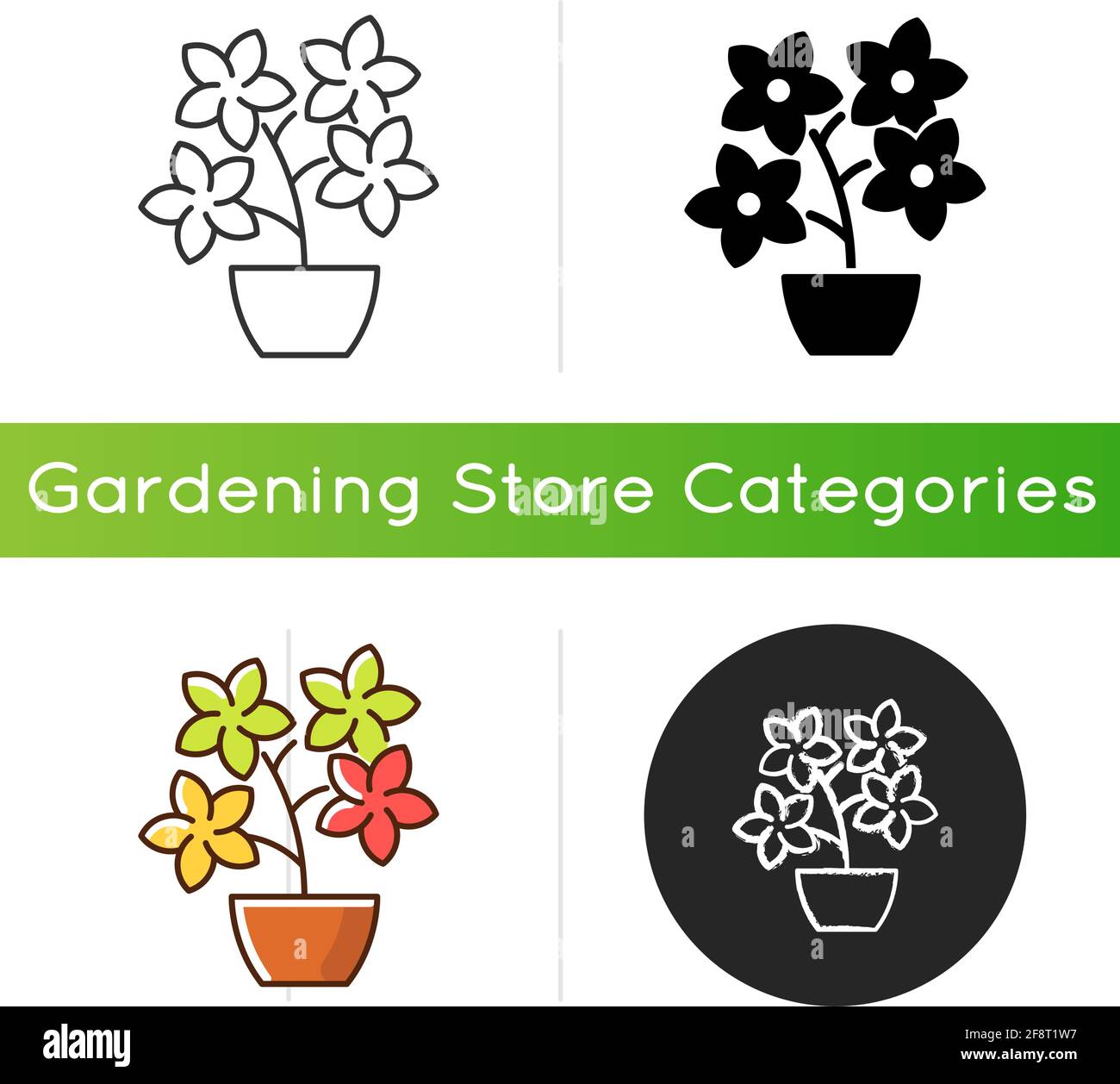 Flowering tree shrubs icon Stock Vector Image & Art - Alamy