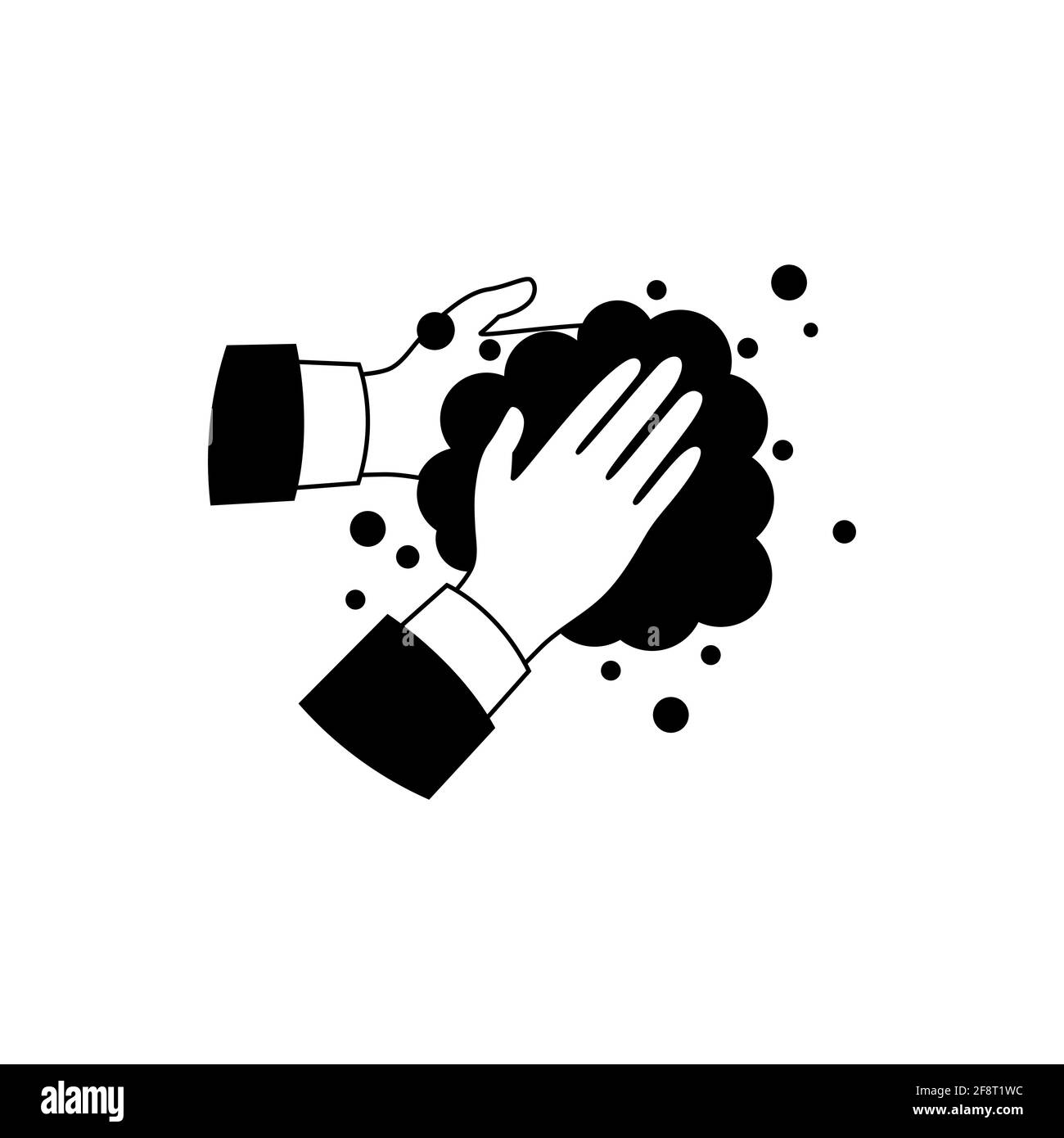 Wash hands icon vector, filled flat sign, solid pictogram isolated on ...