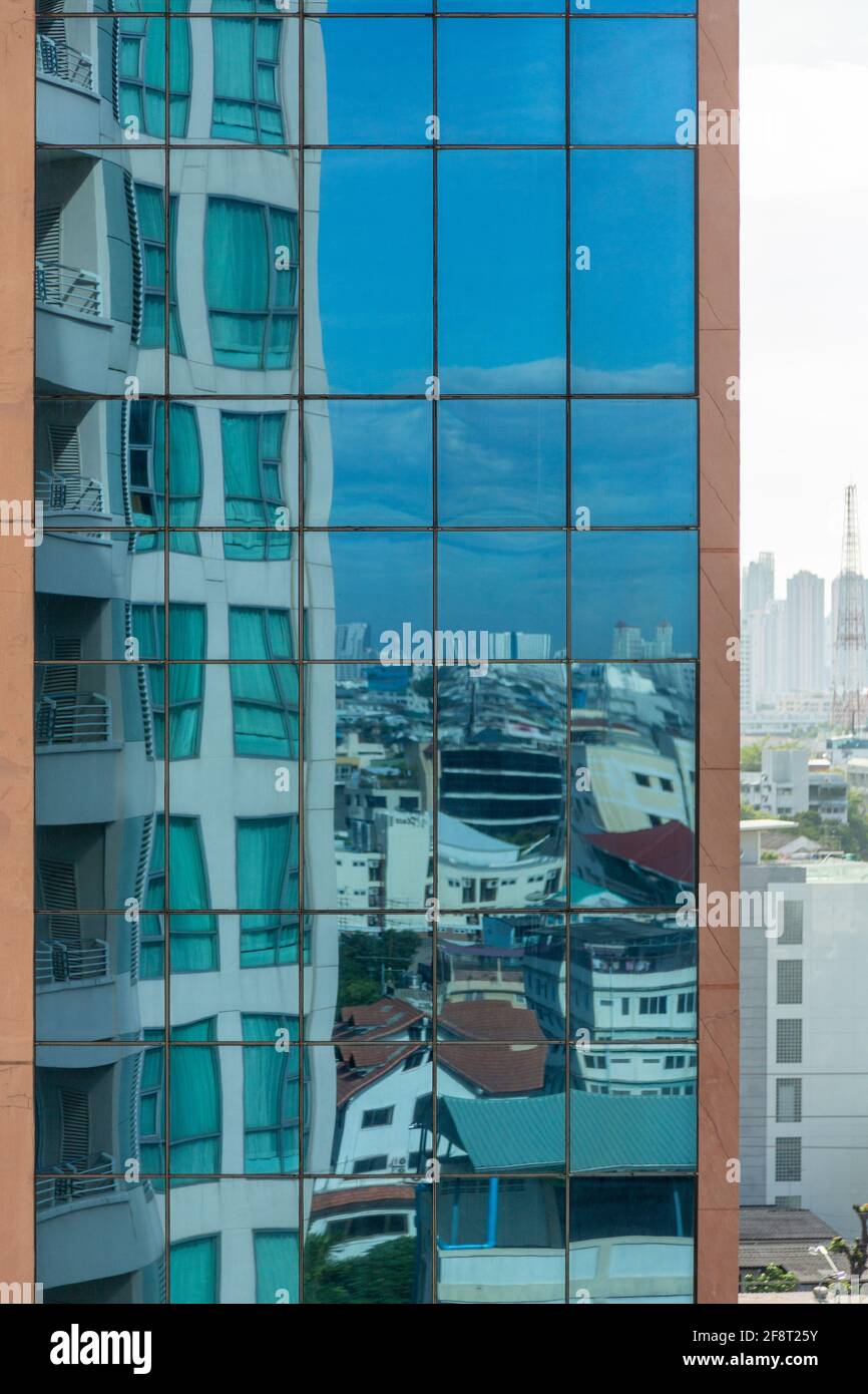 Reflections of City In Hotel Windows, Bangkok, Thailand Stock Photo - Alamy