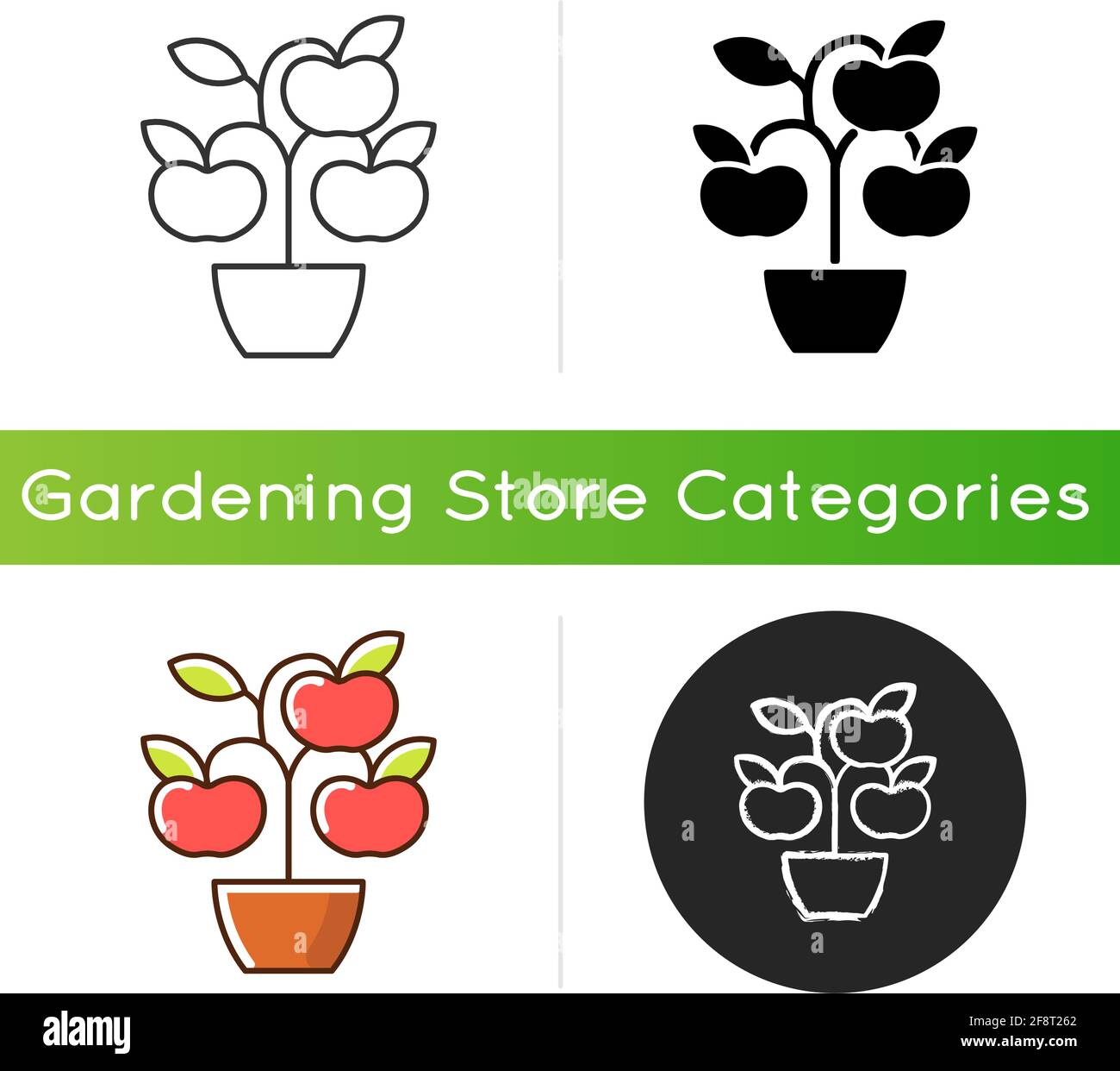 Fruit trees shrubs icon Stock Vector Image & Art - Alamy