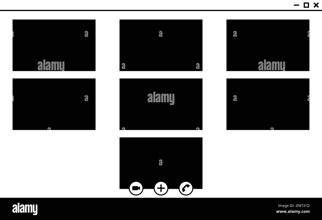 Video call screen template. Vector illustration for photoshop Stock ...