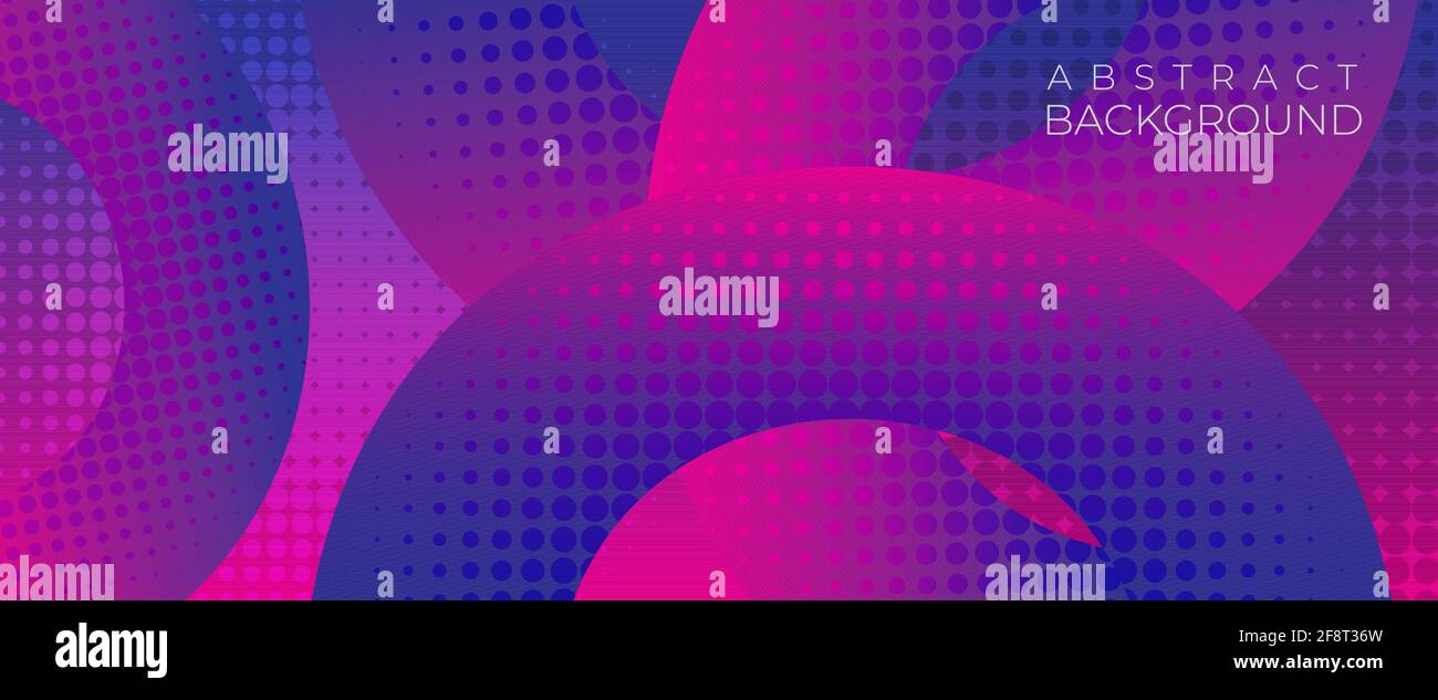Abstract halftone blue purple vector background. Header footer site ...