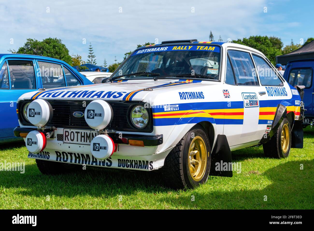 AUCKLAND, NEW ZEALAND - Apr 13, 2021: View of Rothmans Ford Escort ...