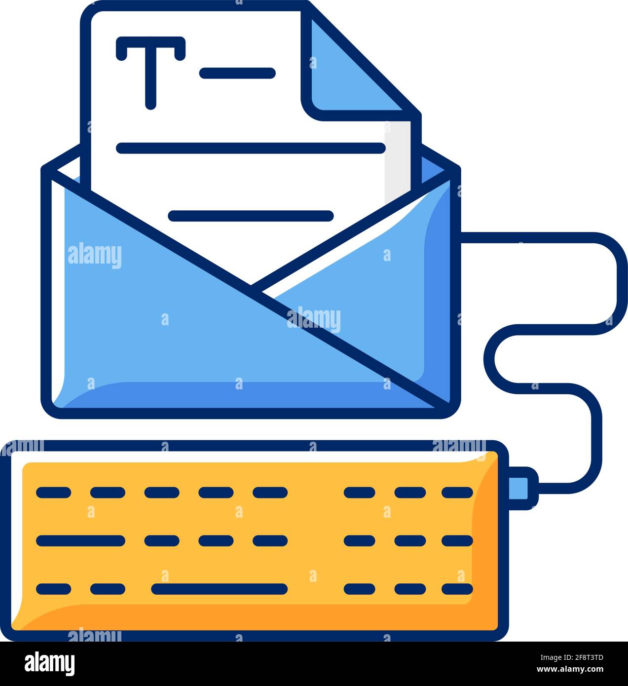 Newsletter copywriting RGB color icon Stock Vector Image & Art - Alamy